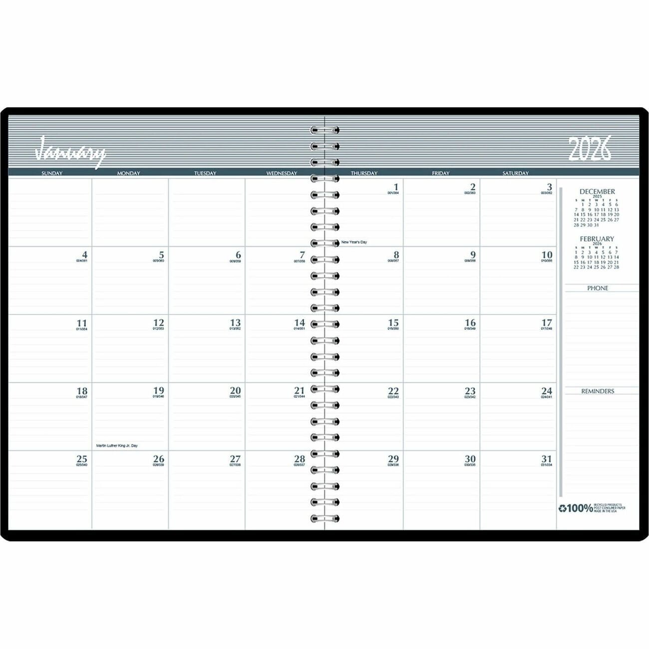 2026-2027 House of Doolittle 8.5" x Calendar Year Monthly Planner ...