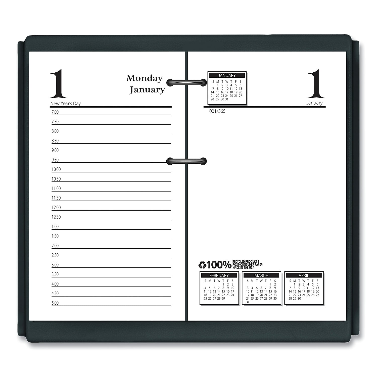 House of Doolittle Economy Daily Desk Calendar Refill, 3.5 x 6, White ...