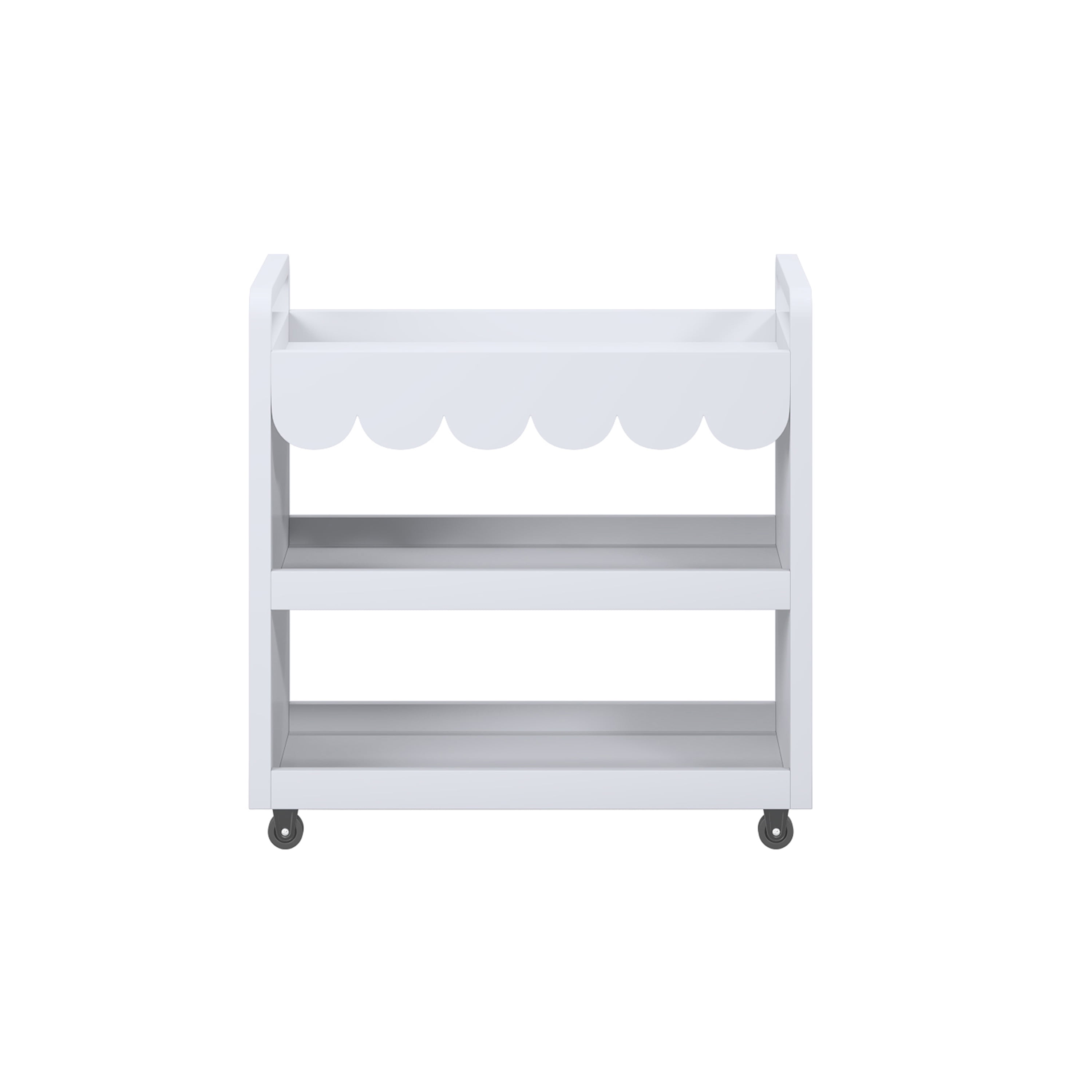 House of Happy Scallop Art Cart , White - Walmart.com