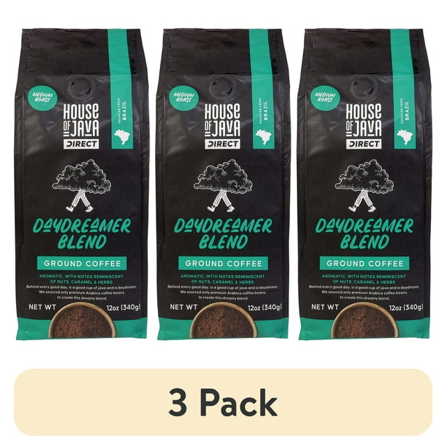 (3 pack) House of Java Daydreamer Blend 12oz Ground - Walmart.com