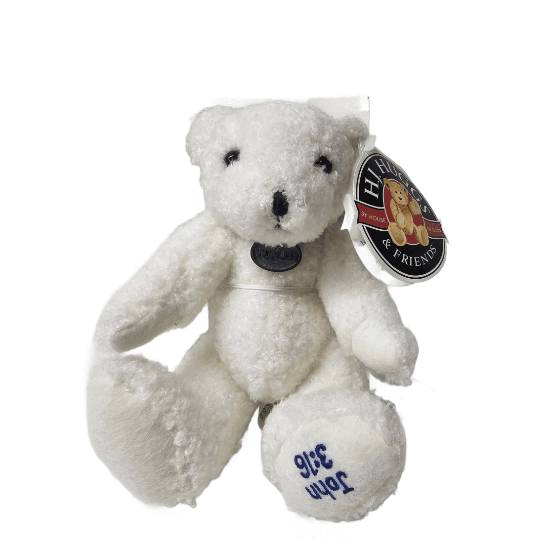House of Lloyd HJ Huggs and Friends Religious Teddy Bear 6" White WWJD ...