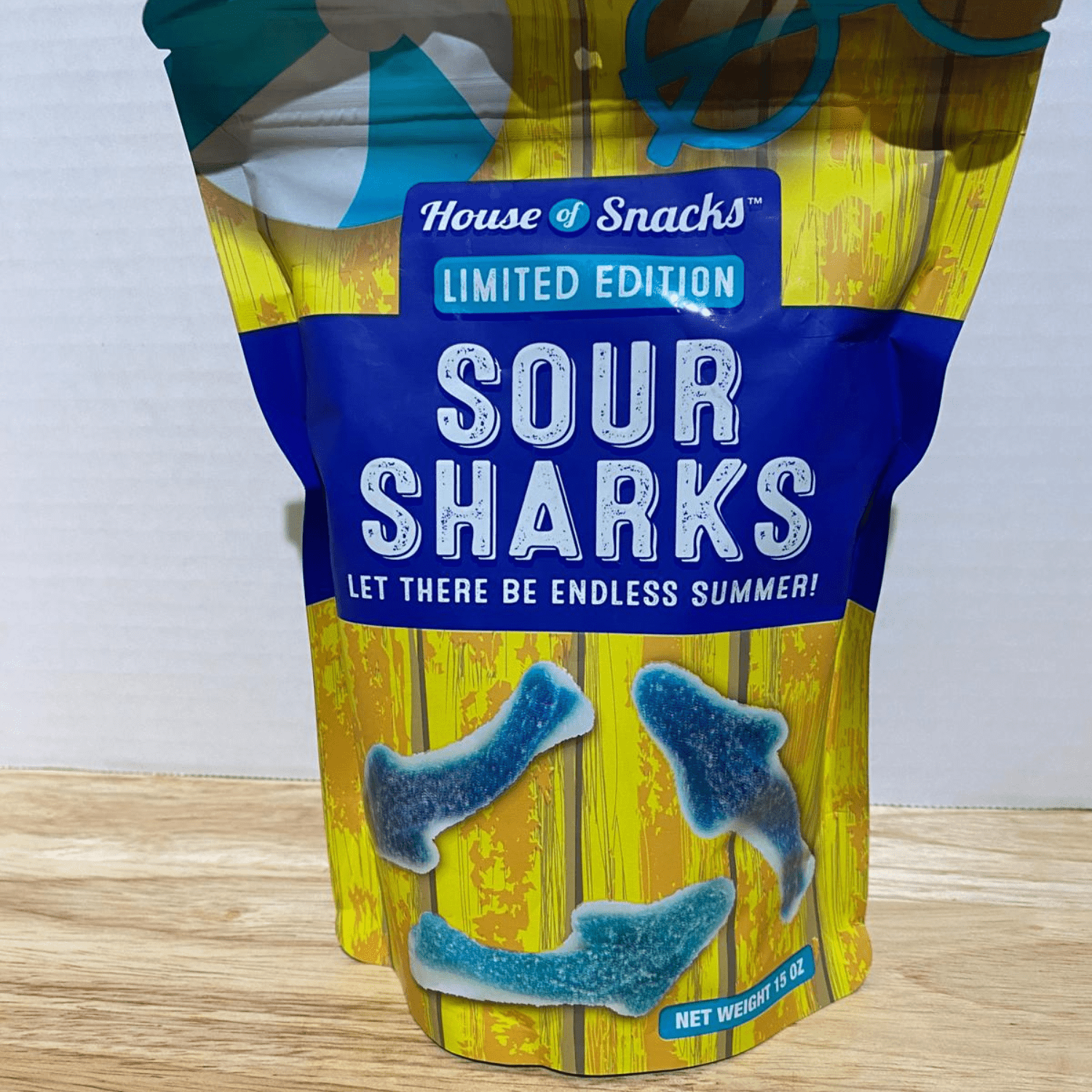 House of Snacks Sour Sharks Candy Limited Edition 15 oz Blue Gummy ...
