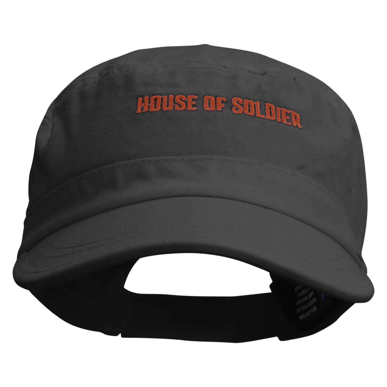 House of Soldier Embroidered Garment Washed Adjustable Army Cap - Black ...