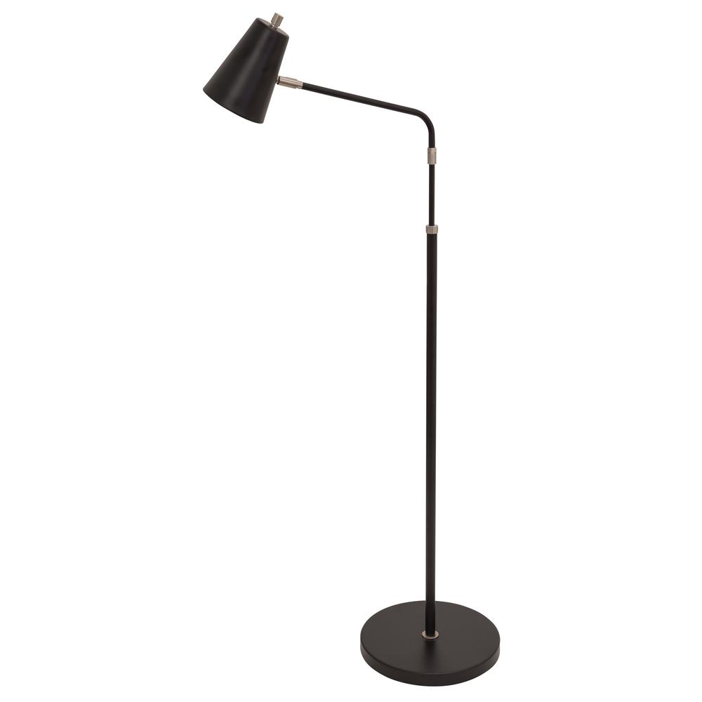 House of Troy Kirby LED adjustable floor lamp in black with satin ...