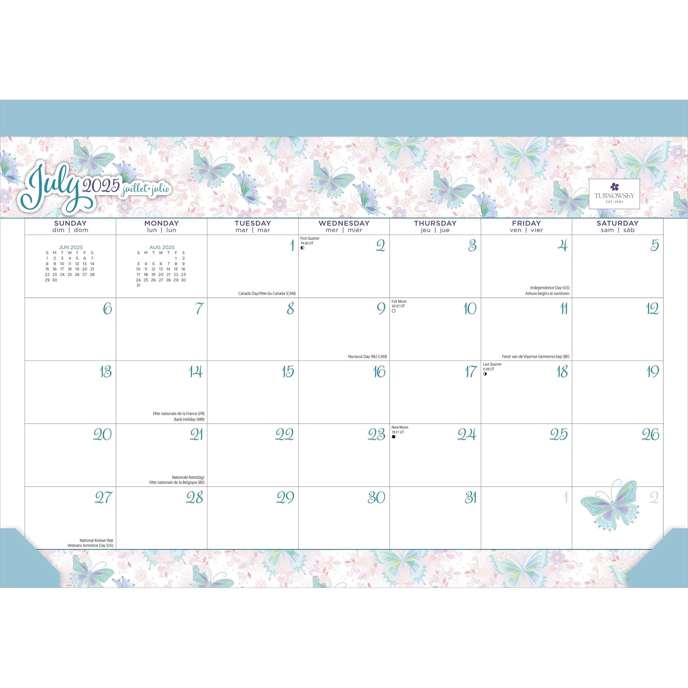 House of Turnowsky | 2026 14x10" 18 Months Academic Desk Pad Calendar ...