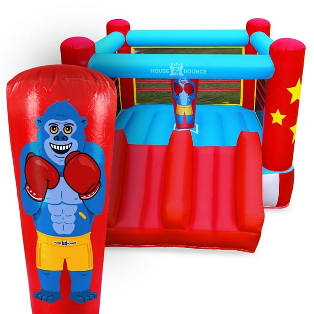 House of the Bounce Kids' Boxing Ring Inflatable Bounce House ...