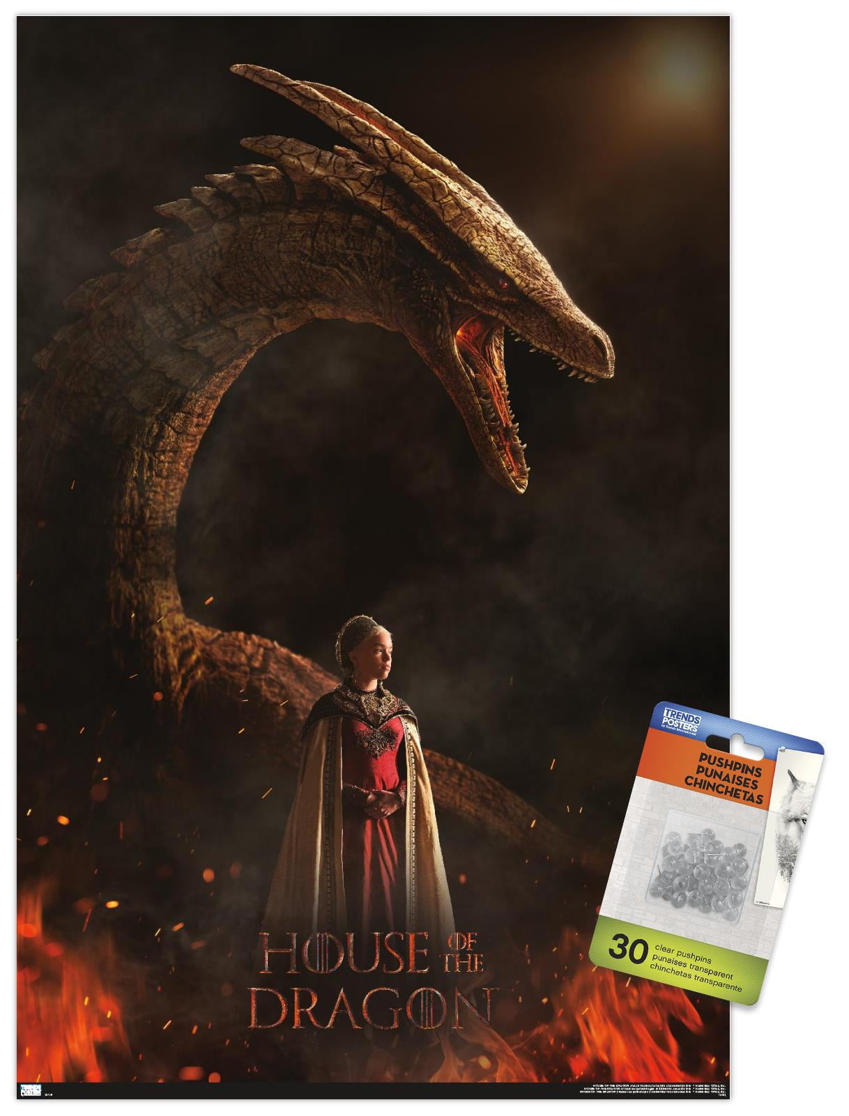 House of the Dragon - Rhaenyra Dragon One Sheet Wall Poster with Push ...