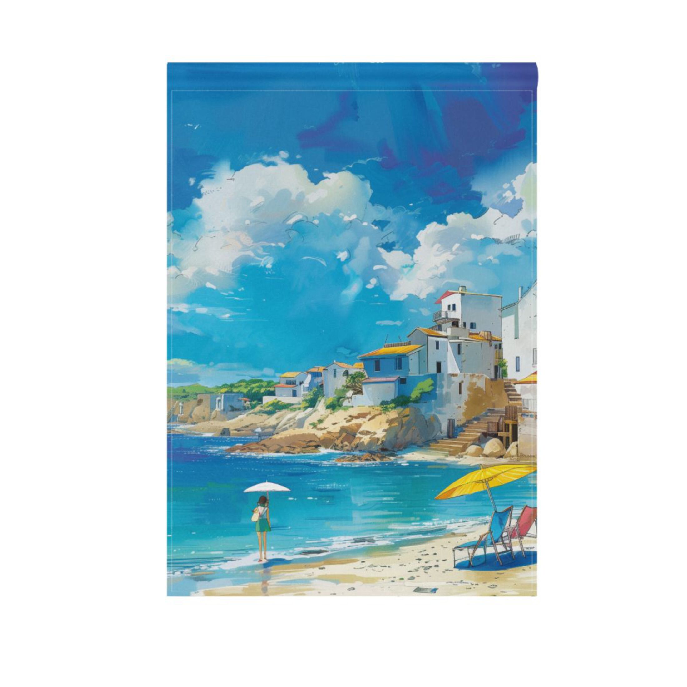 House on Beach Garden Flag 28"x40" Double-Sided Yard Flags for Outside ...