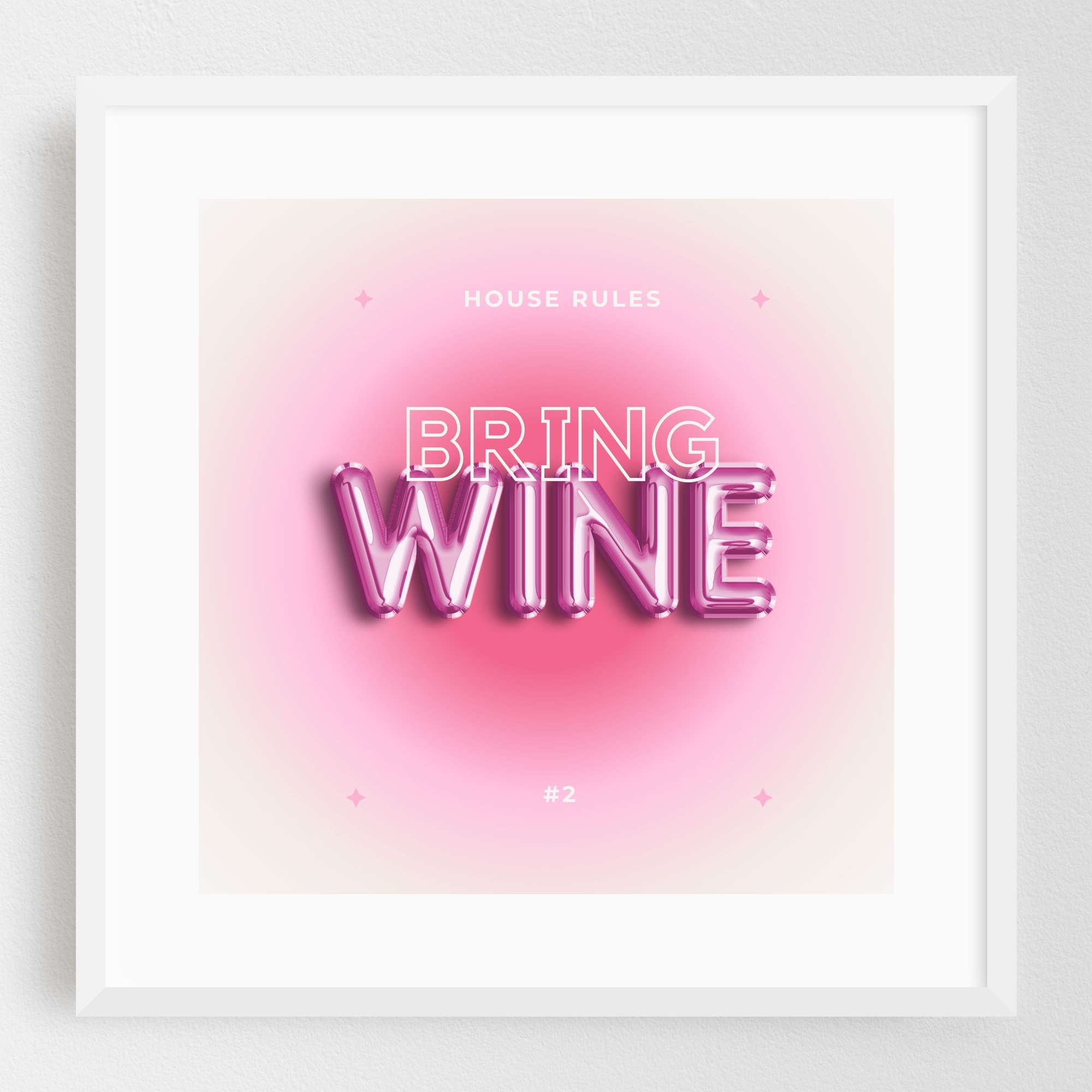 House rules #2 - Typography Quote Humor Neon Sign Pop Art Modern Art ...
