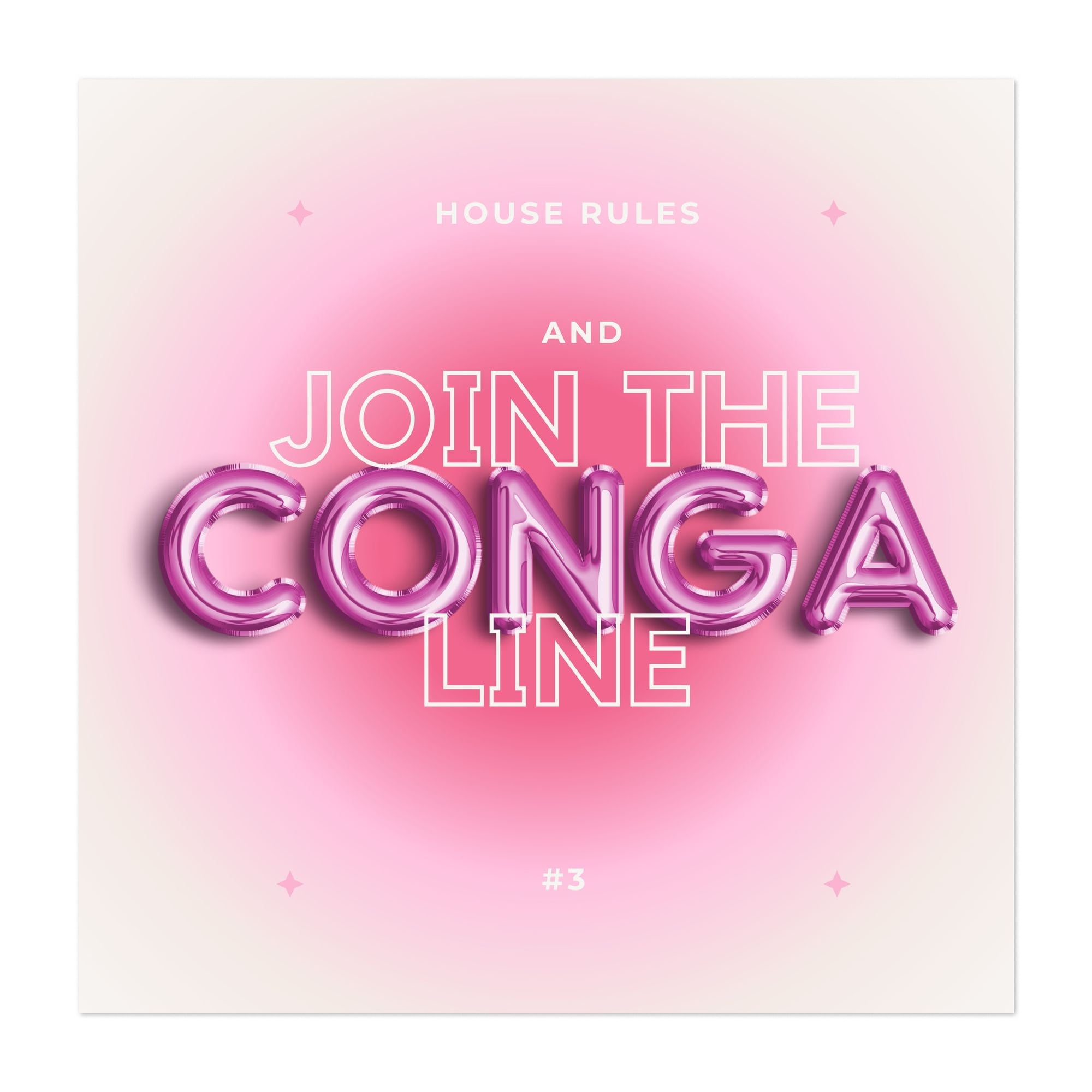 House rules #3 - Typography Neon Sign Pop Art Quote Modern Art Humor ...