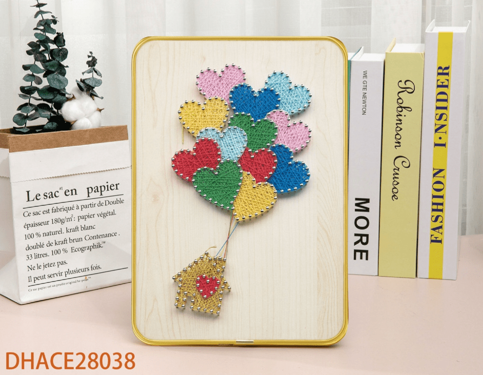 House with Balloons String Art Kit with Stand. Simple Decorative DIY ...