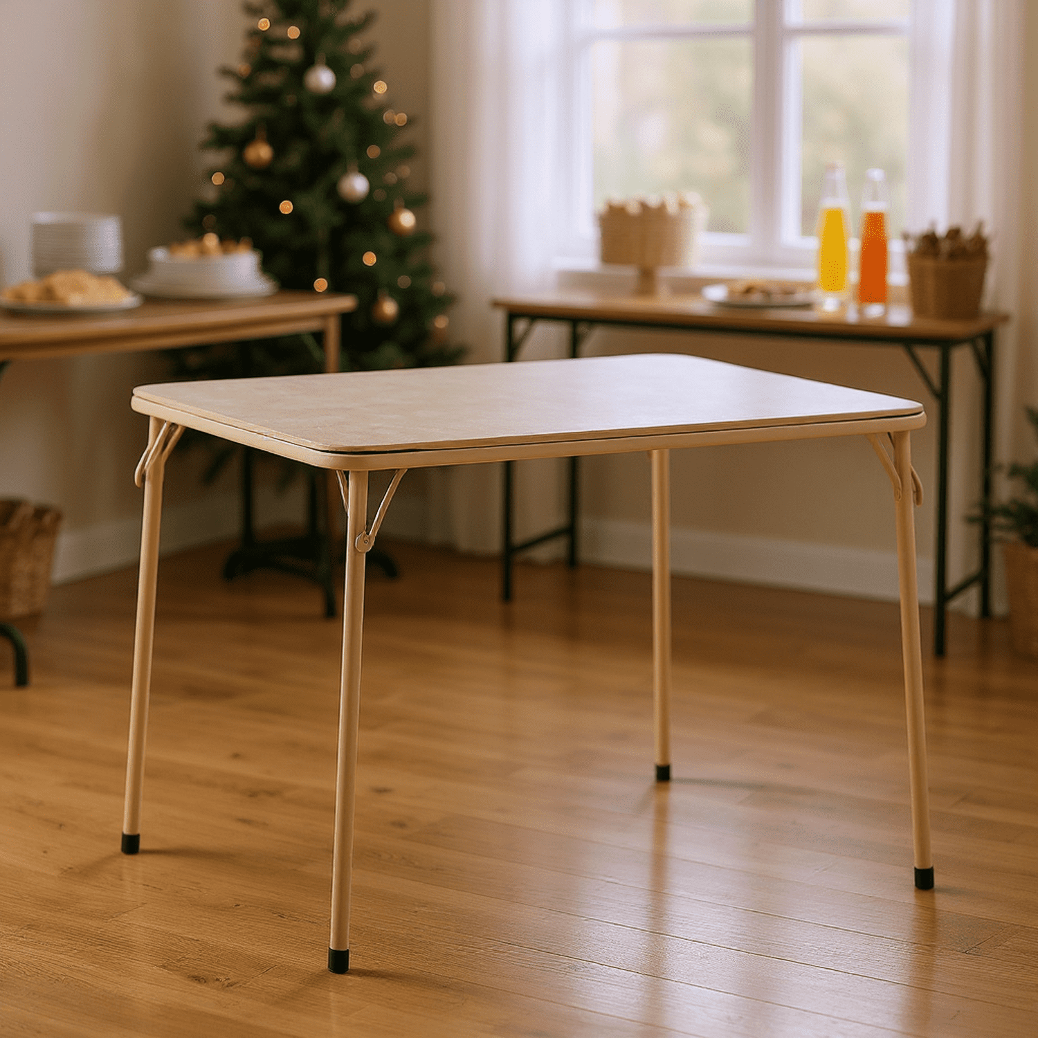 HouseInBox Folding Table for Holiday Buffet Parties, Extra Seating ...