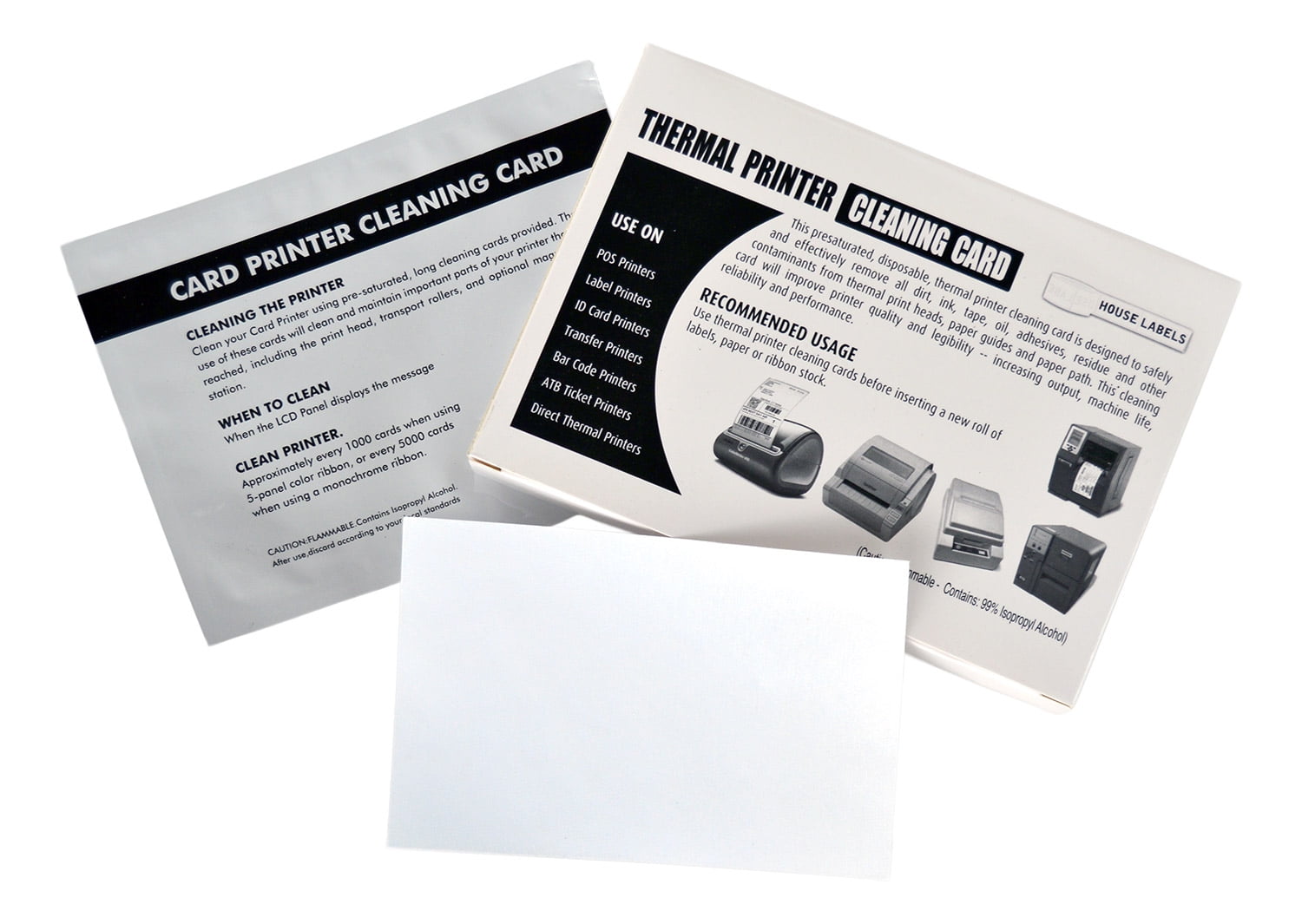 HouseLabels 4" x 6" Thermal Printer Cleaning Cards for Printheads ...