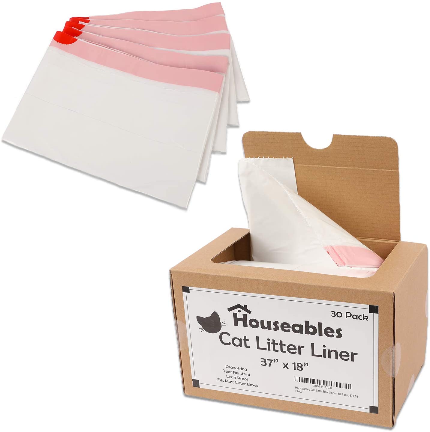 JONNY CAT Heavy Duty Litter Box Liners, Jumbo 15 Count (C00150 ...