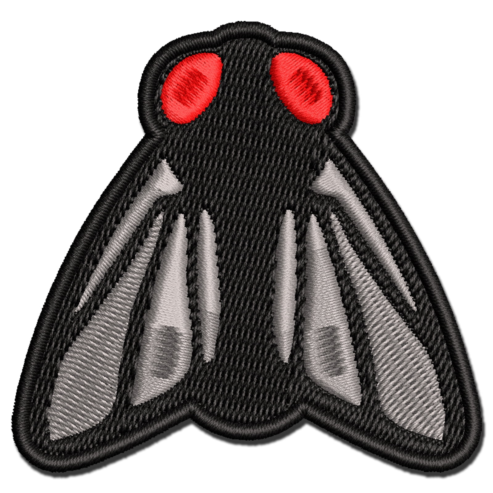 Housefly Insect Bug Applique Multi Color Embroidered Hook And Loop Patch