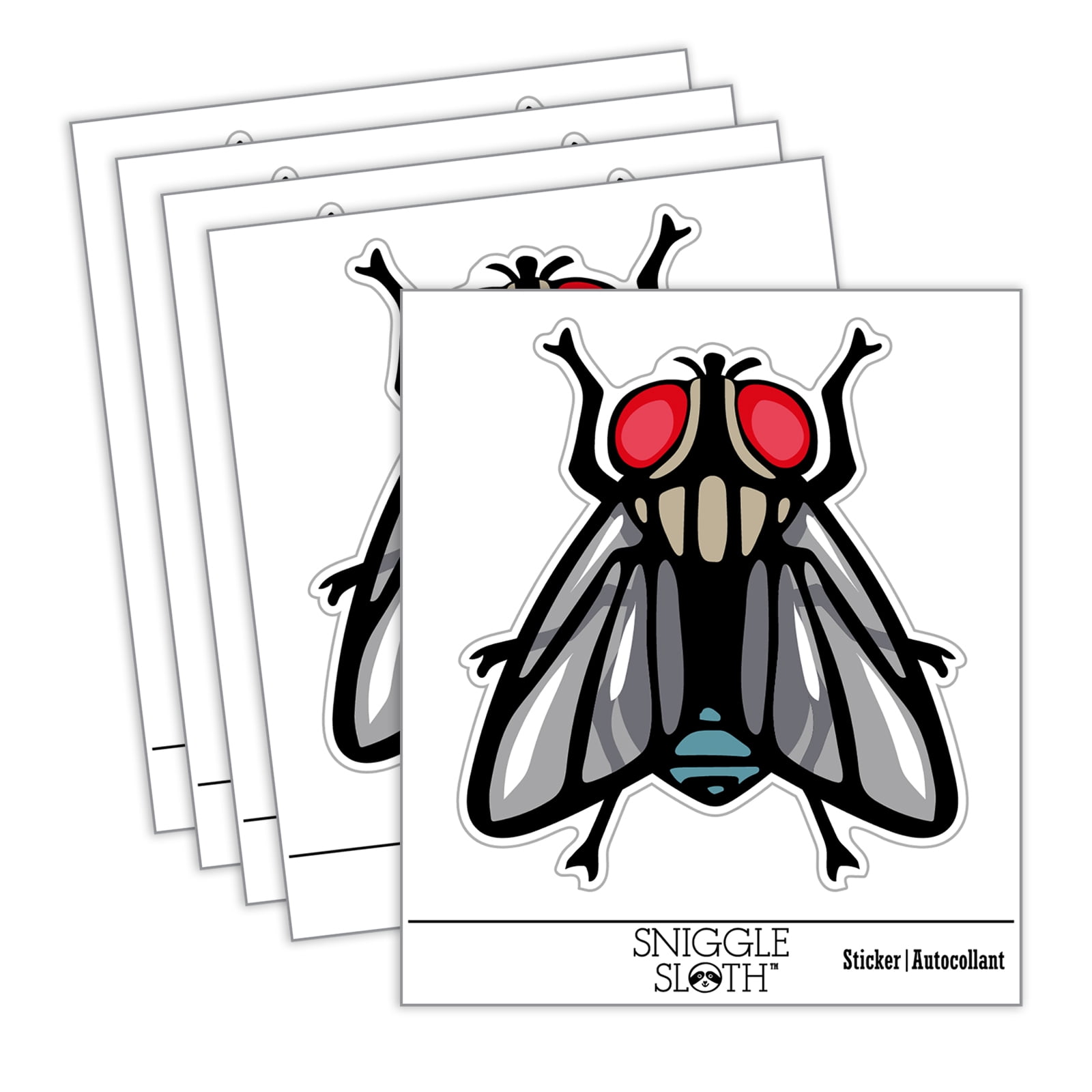 Housefly Insect Bug Car Window Bumper Water Bottle Phone Tablet Laptop ...