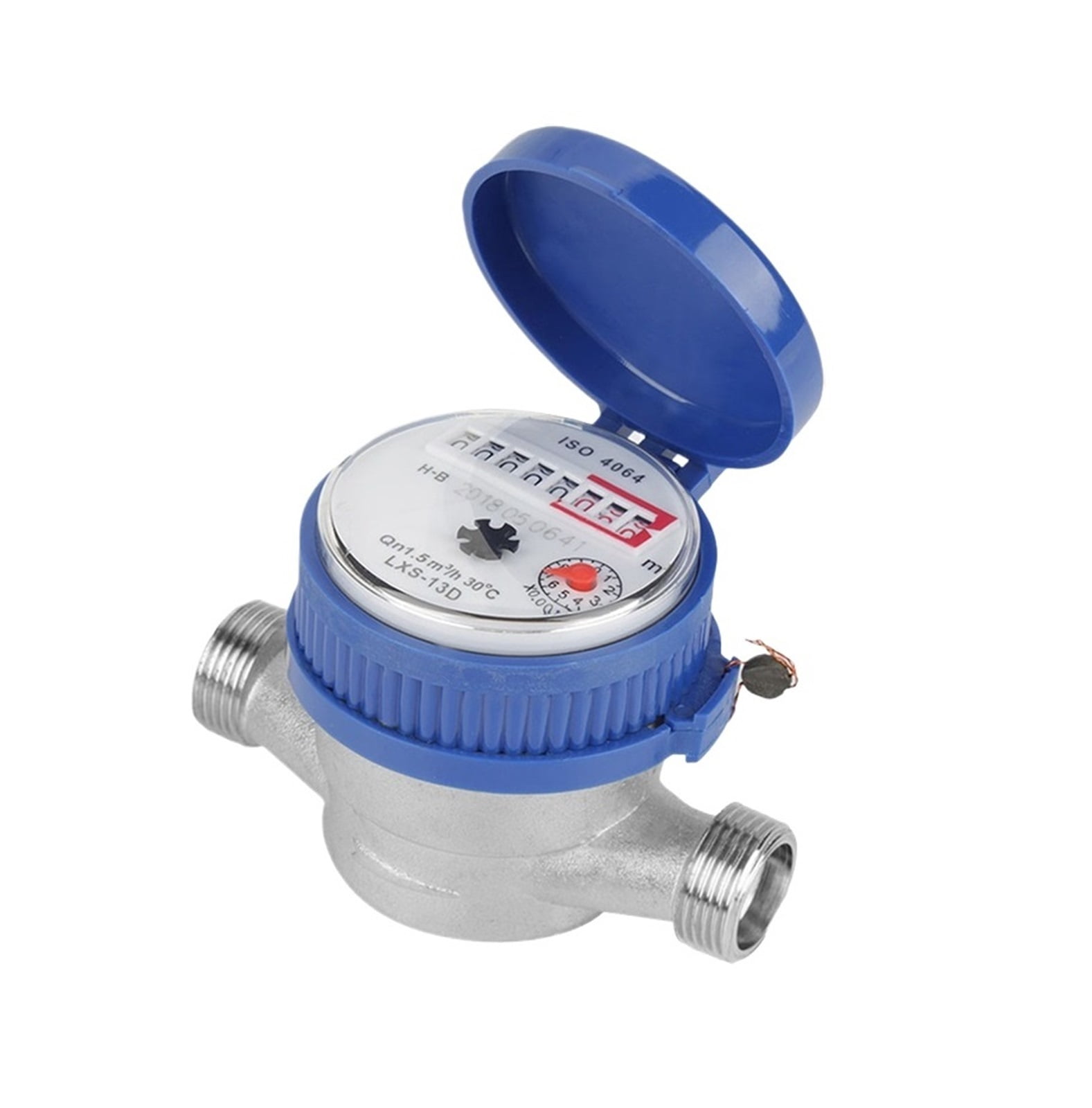 Household 15mm 1/2" Intelligent Water Meter Mechanical Rotor Type Cold ...