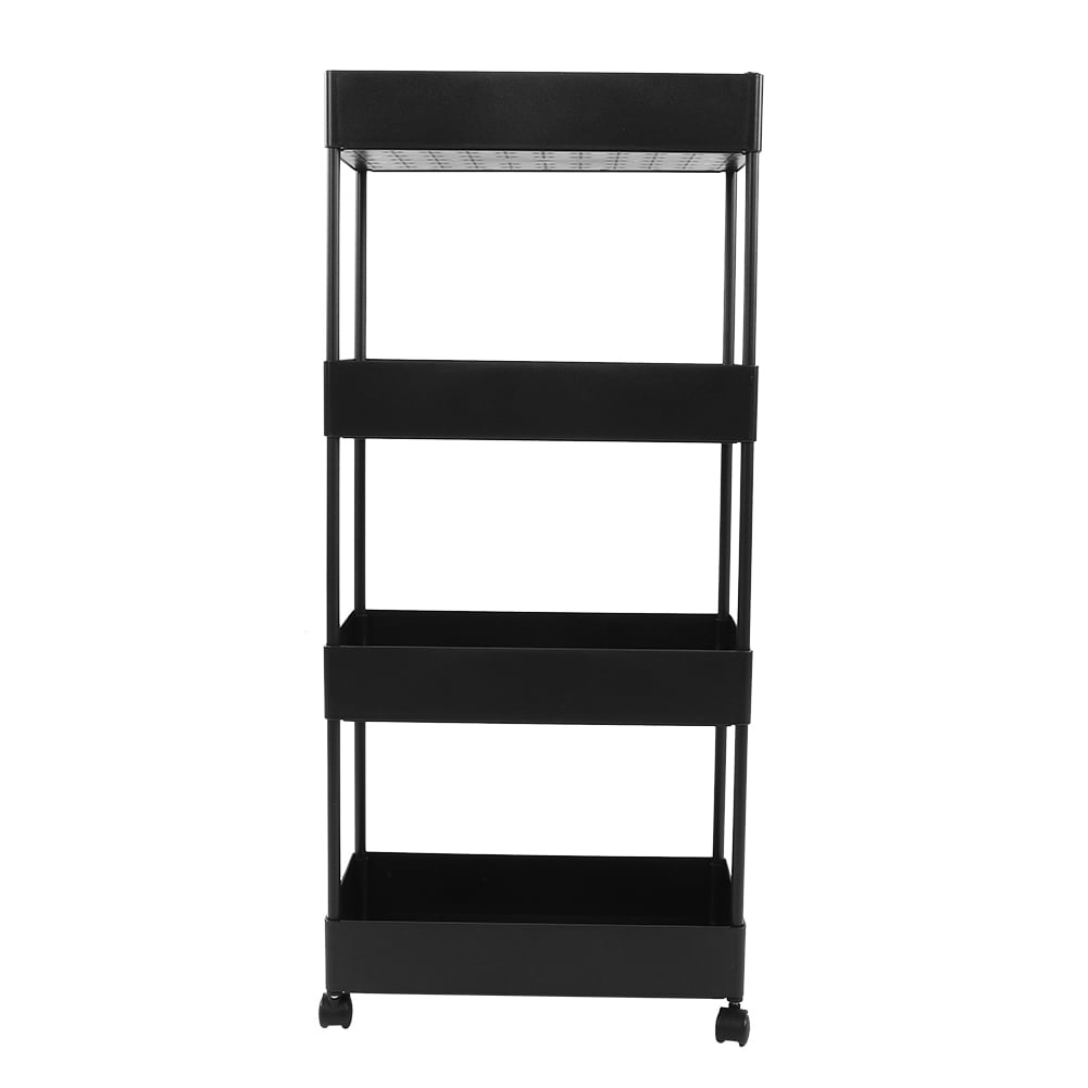 Household 4 Tiers Removable Storage Rack Trolley Cart for Kitchen ...
