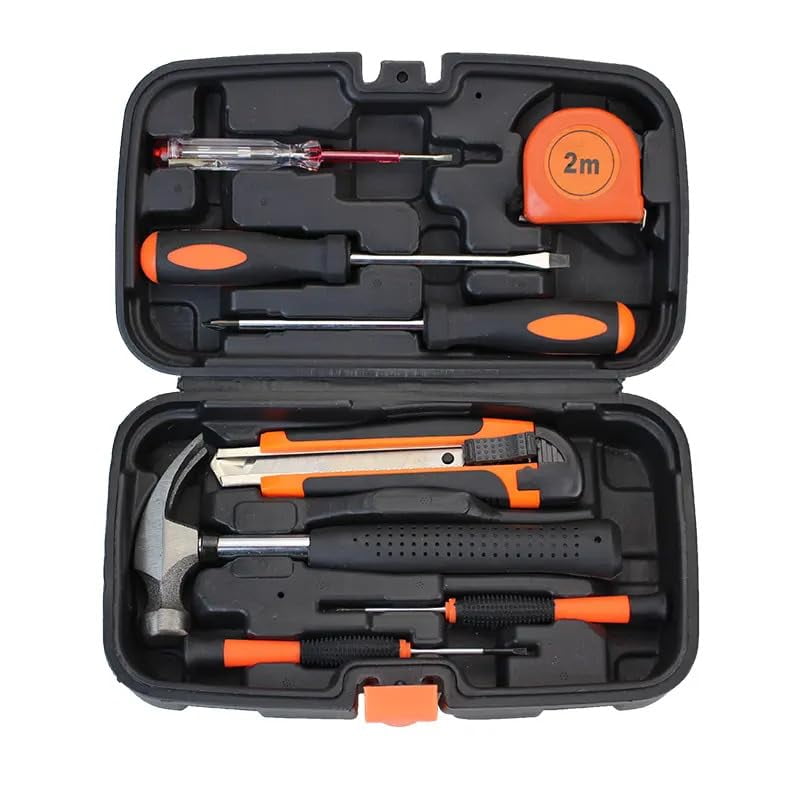 Household 9 Hand Tool Kit - Mechanic Tool Set | Home Repair Tool Kit ...