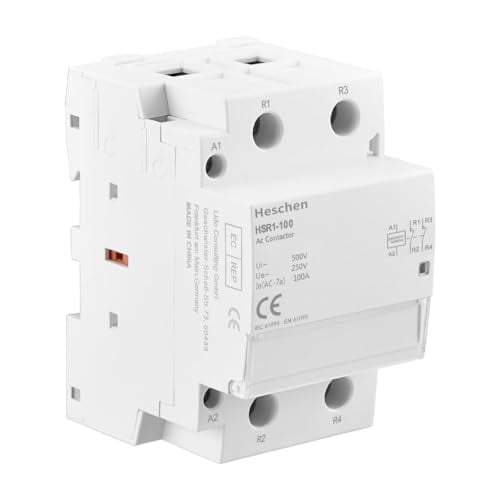 Household AC Lighting Contactor Switch, HSR1-100, Ie 100A, 2 Pole, Two ...