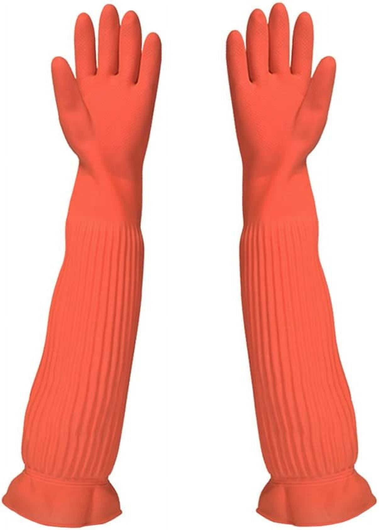 Household Arms Length Rubber Latex Cleaning Long Glove Reusable Kitchen ...