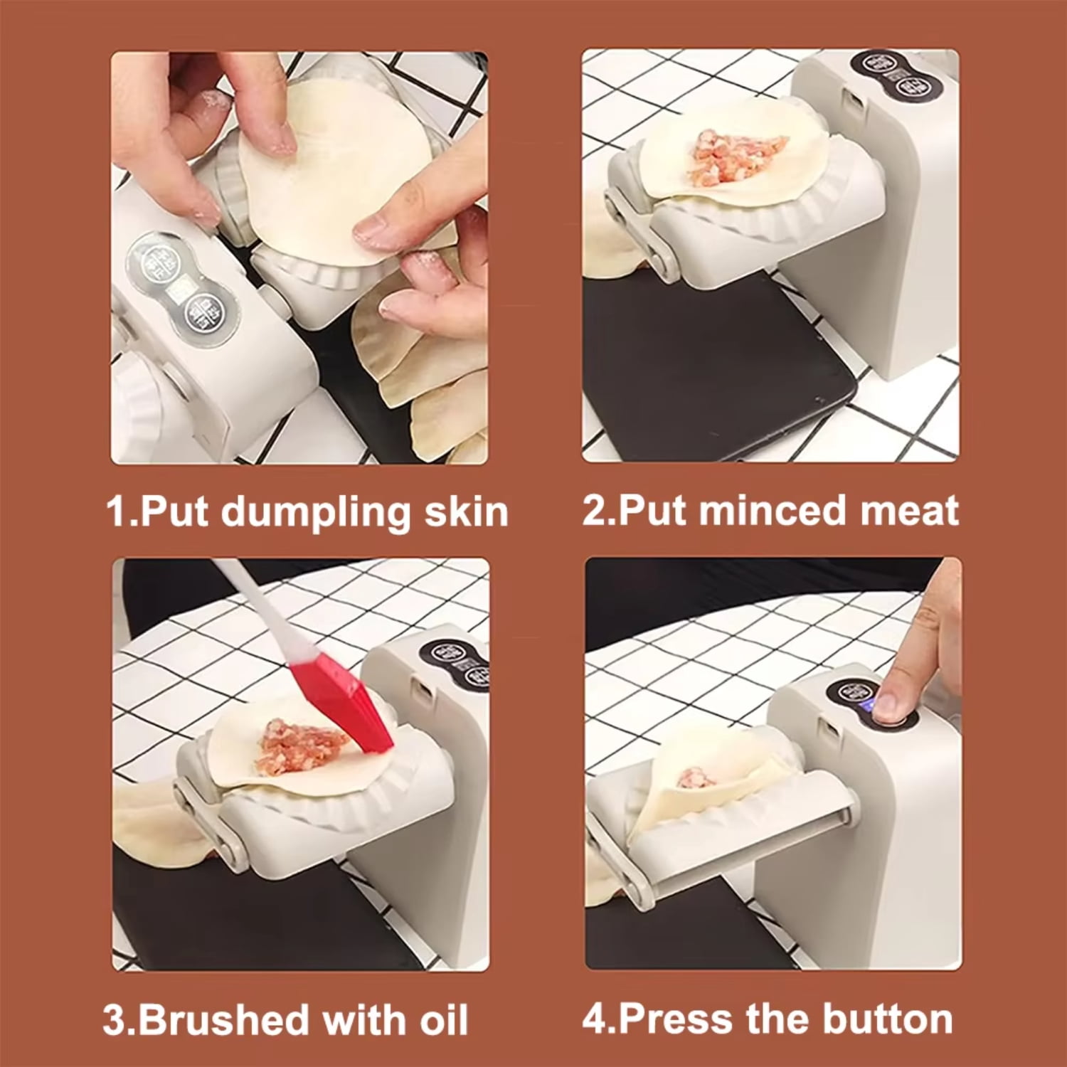 Household Automatic Double Press Dumpling Maker - Kitchen Dumpling ...