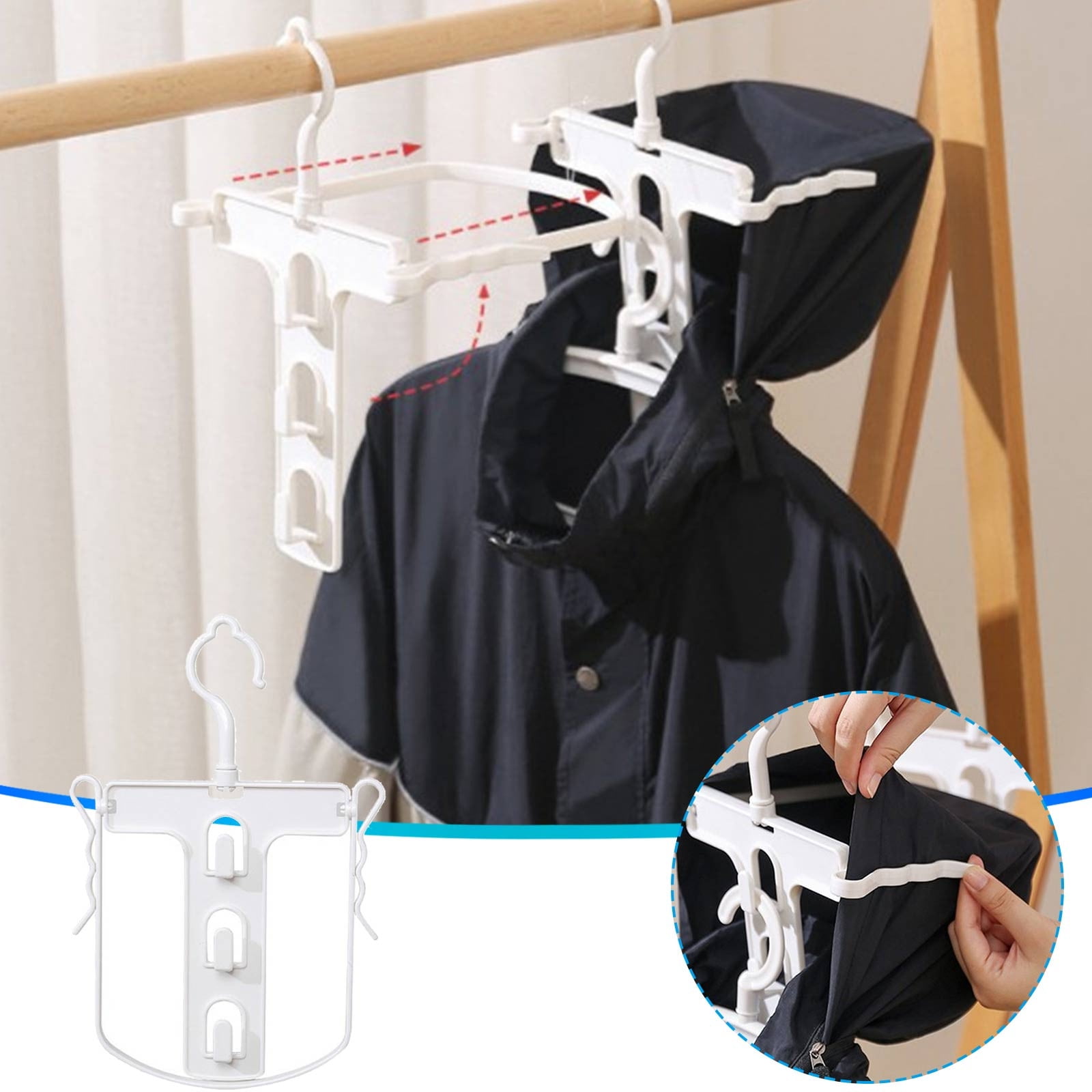 Household Balcony Drying Hooded Sweaters, Hangers, High Collar, Non ...