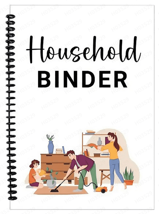 Household Binder Notebook, Adult Home Organizer Planner, Monthly Weekly ...