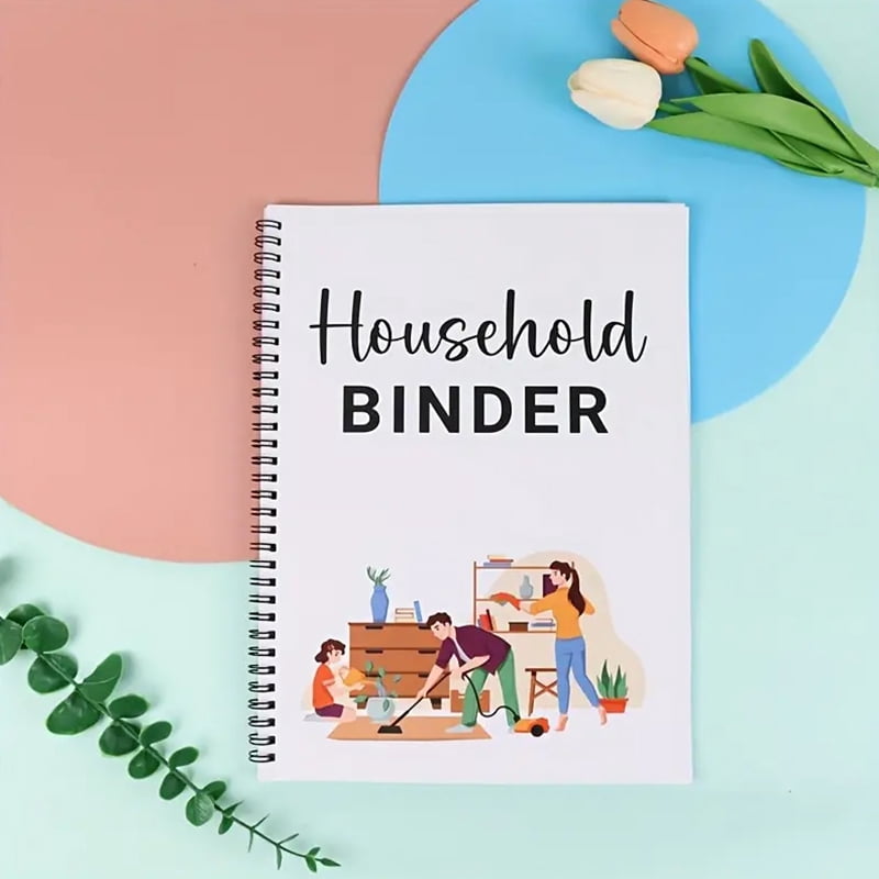 Household Binder Notebook Essential Adult Home Organizer Planner With ...