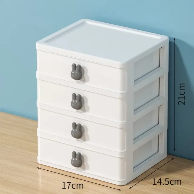Household Cartoon Desktop Box Transparent Small Drawer Desk Plastic ...