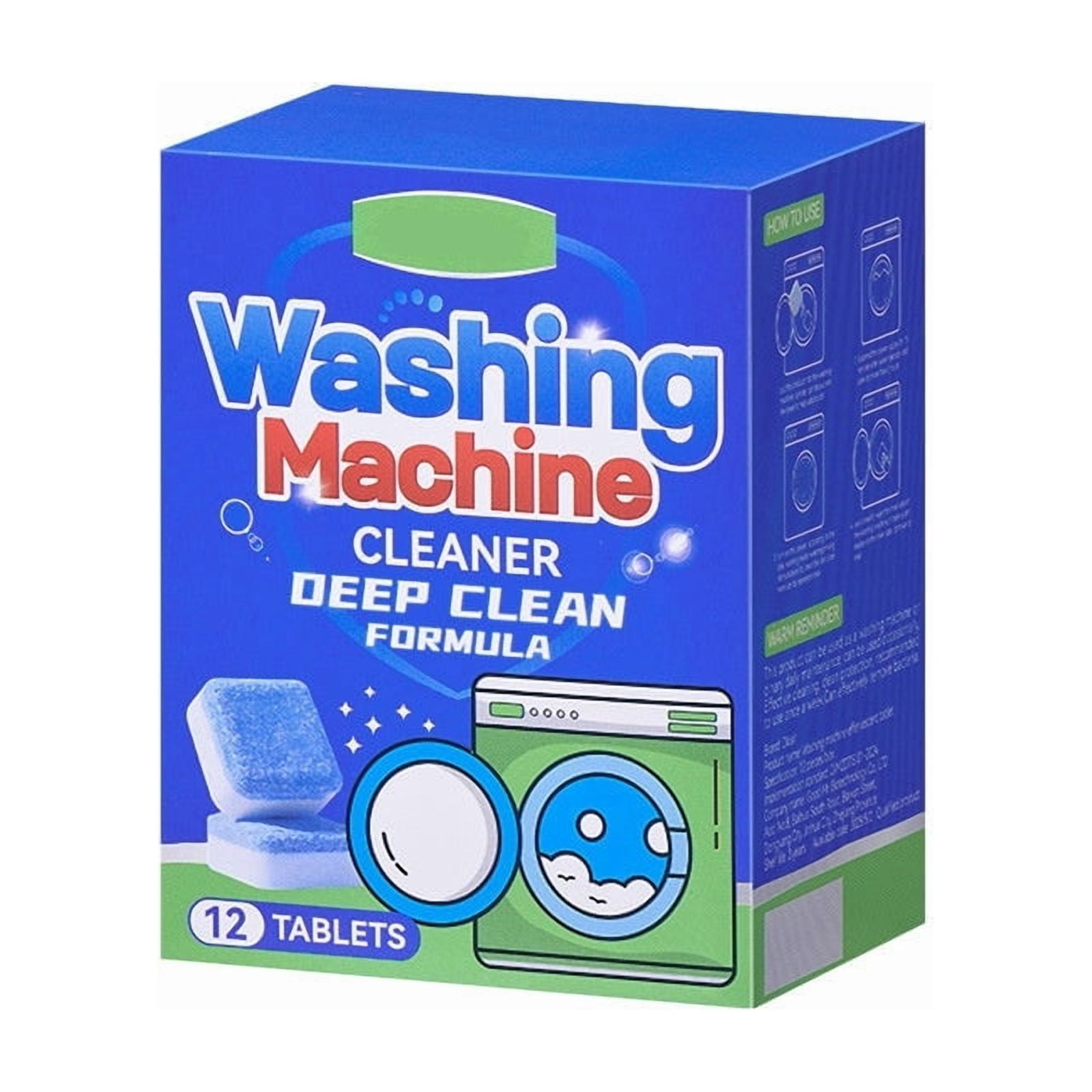 Household Cleaners 12 Tablets Washing Cleaner Deep Clean Tablets ...
