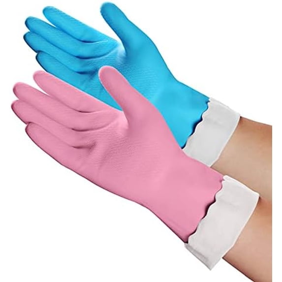 Household Cleaning Gloves - Reusable Kitchen Dishwashing Gloves with ...