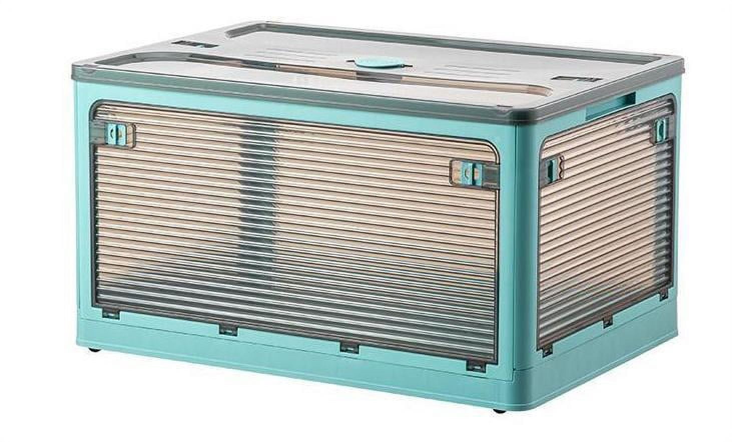 Household Clothes Quilt Storage Box Folding Plastic Transparent Storage ...