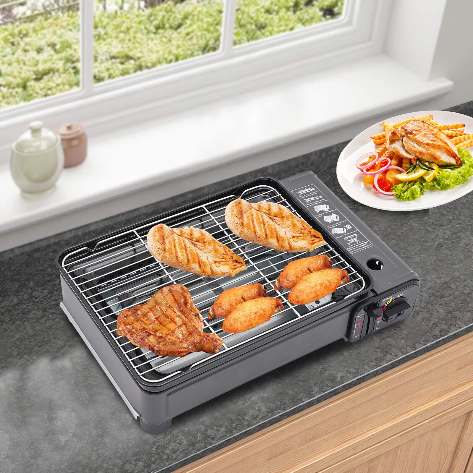 Household/ Commercial Butane Grill Stove, Portable Camping Grill Gas ...