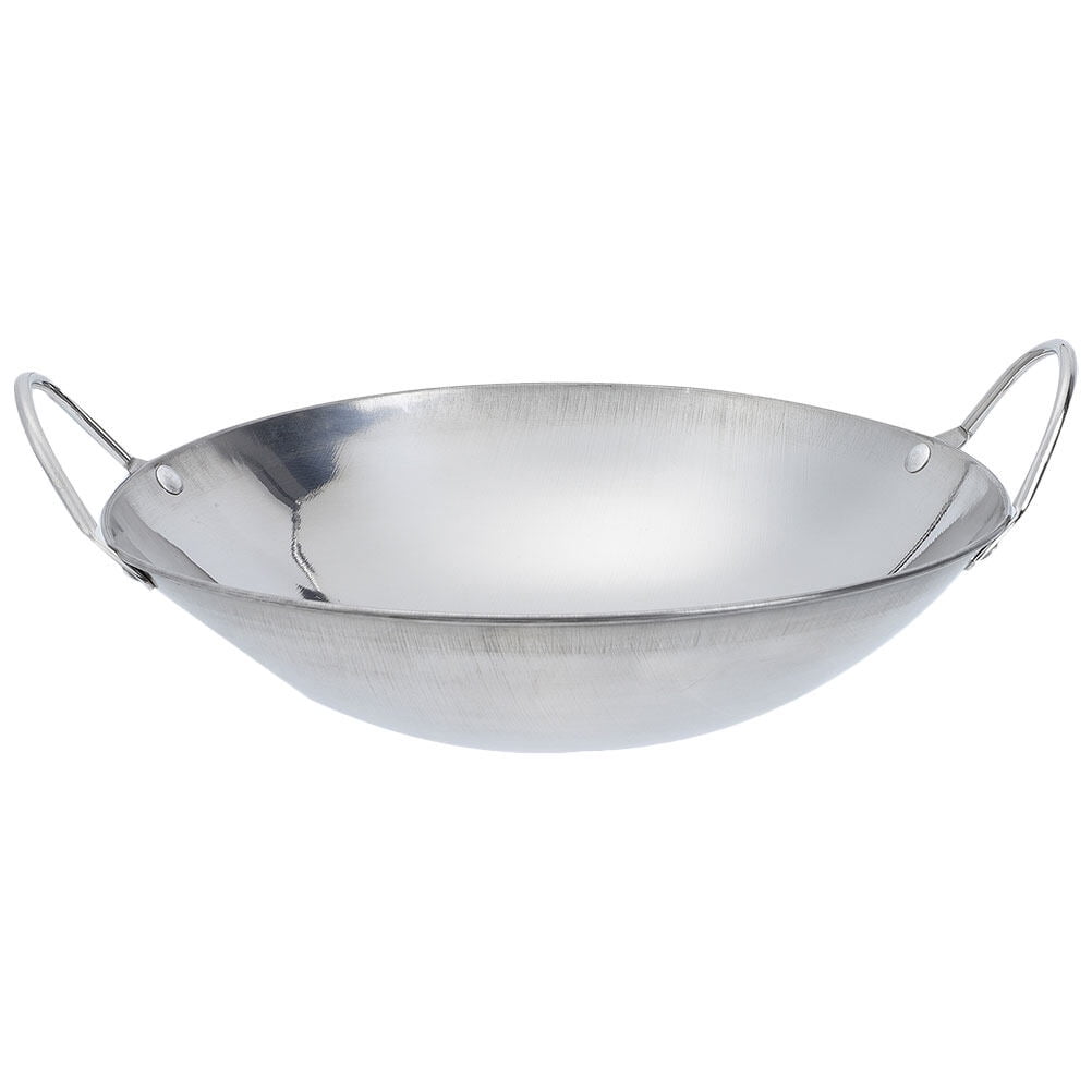 Household Cooking Pot Double Handle Pan Stainless Steel Round Pan ...