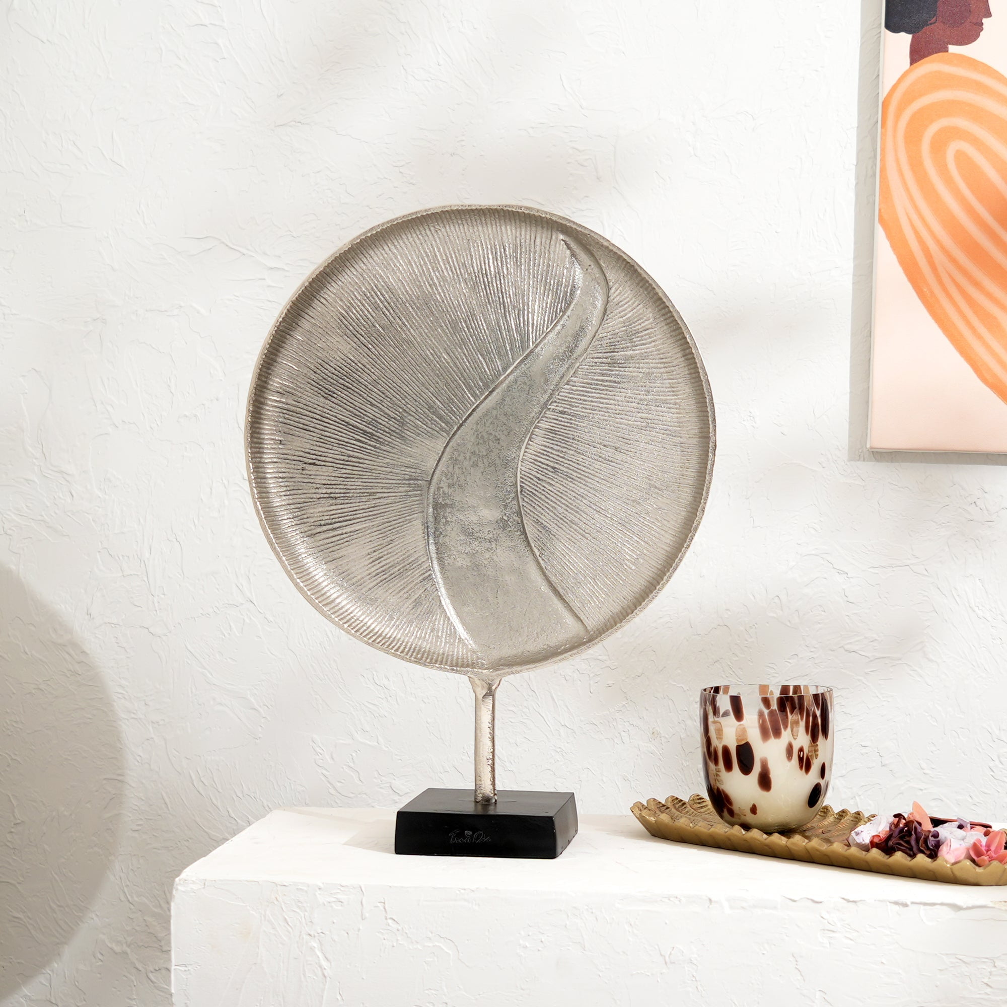 Household Decor Items Metallic Sphere Table Accent – Aluminum Sculpture ...