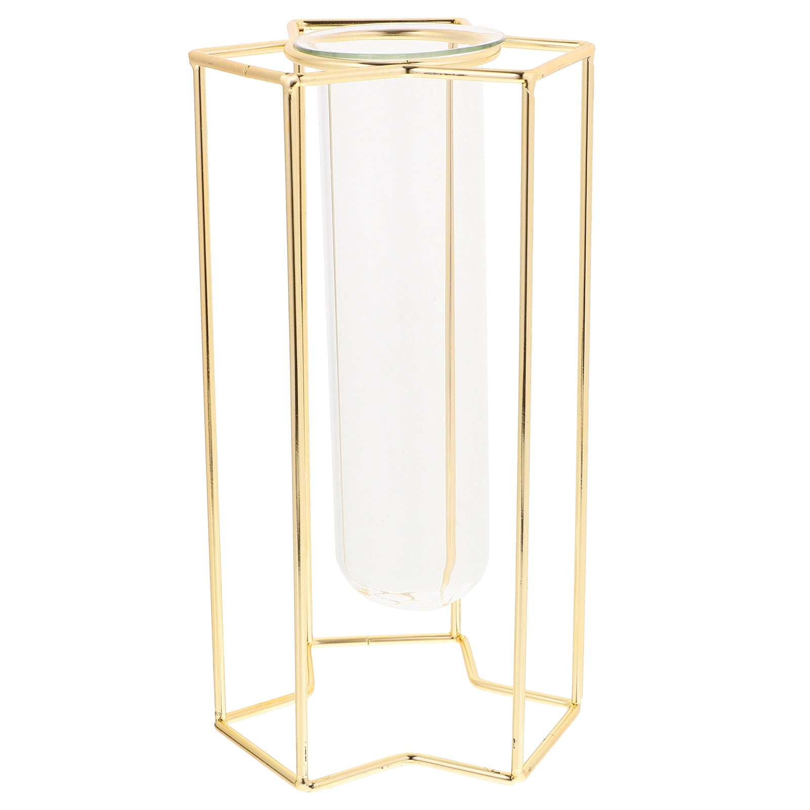 Household Decorative Flower Vase With Iron Stand Dried Flower Tube ...