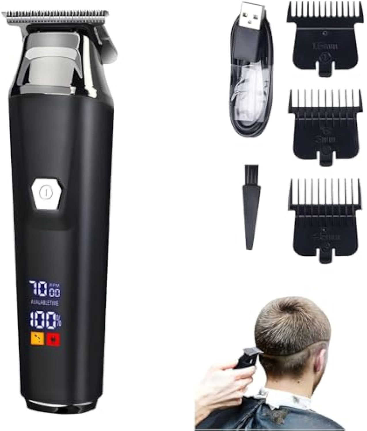 Household Digital Display Professional Electric Hair Clipper Set ...
