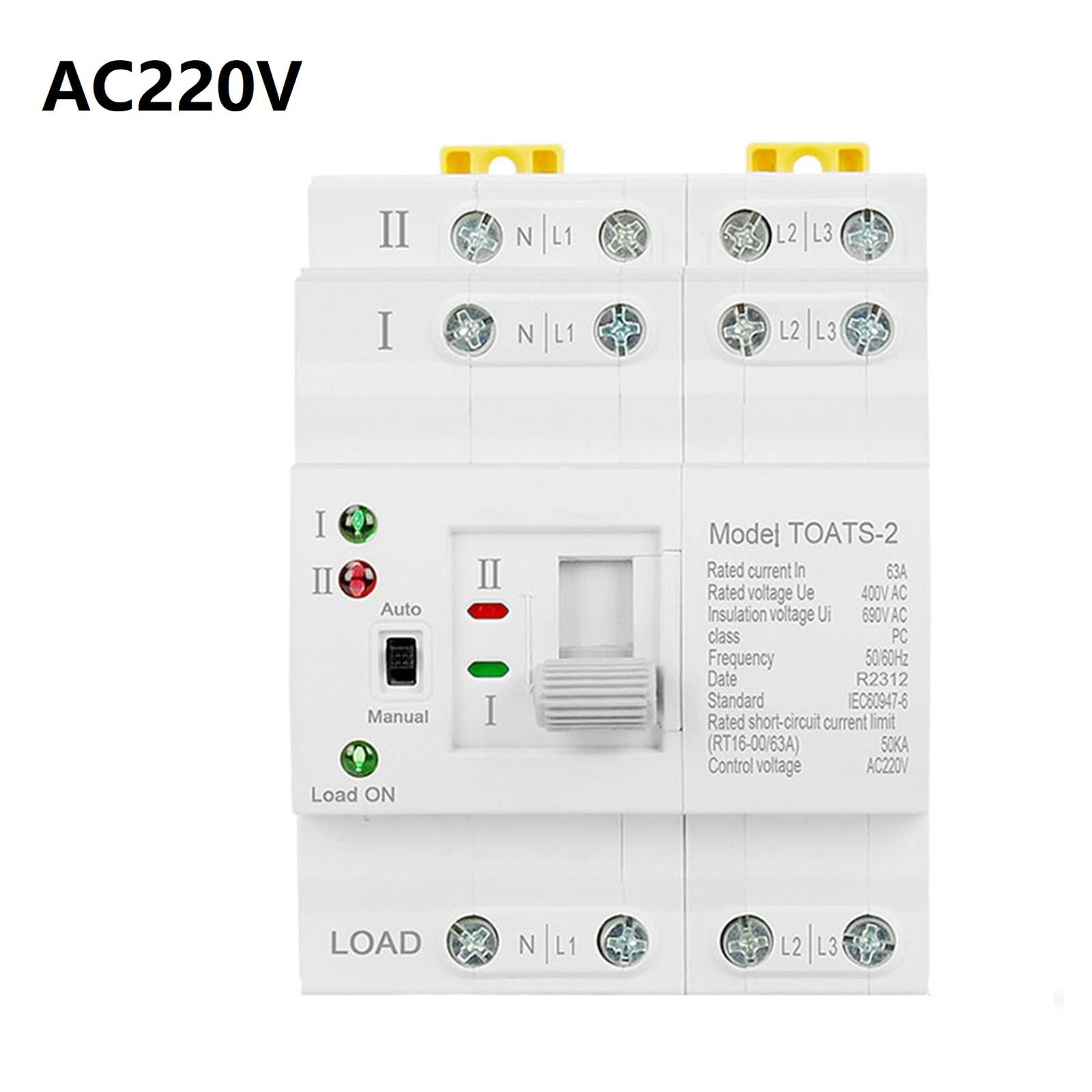Household Din Rail Switch 4P63A for Ats Dual Power Automatic Transfer ...