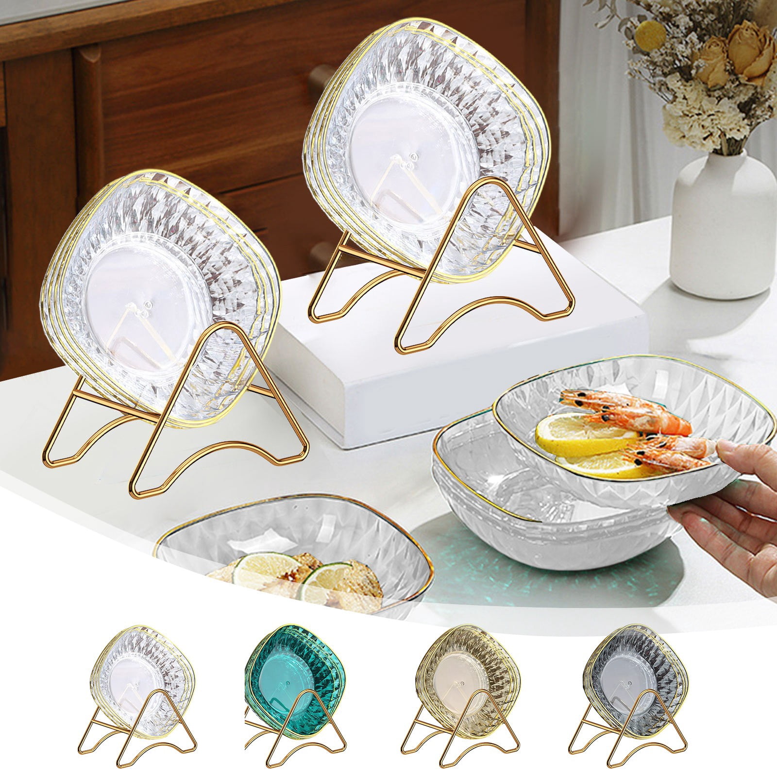 Household Dining Table Plates, Snack Plates, Fruit Plates, Luxurious ...