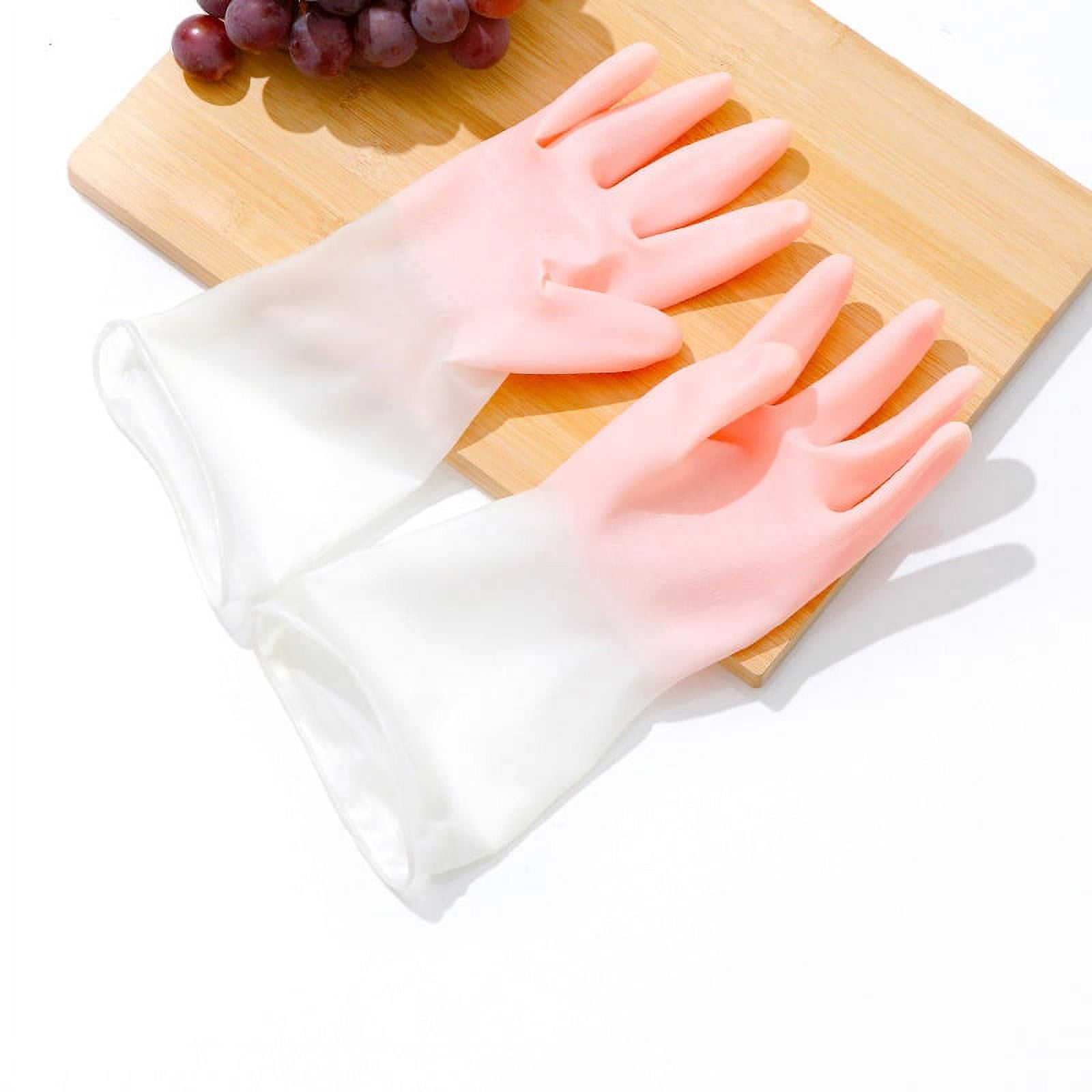 Household Dishwashing Gloves Women Washing Clothes Waterproof Rubber ...