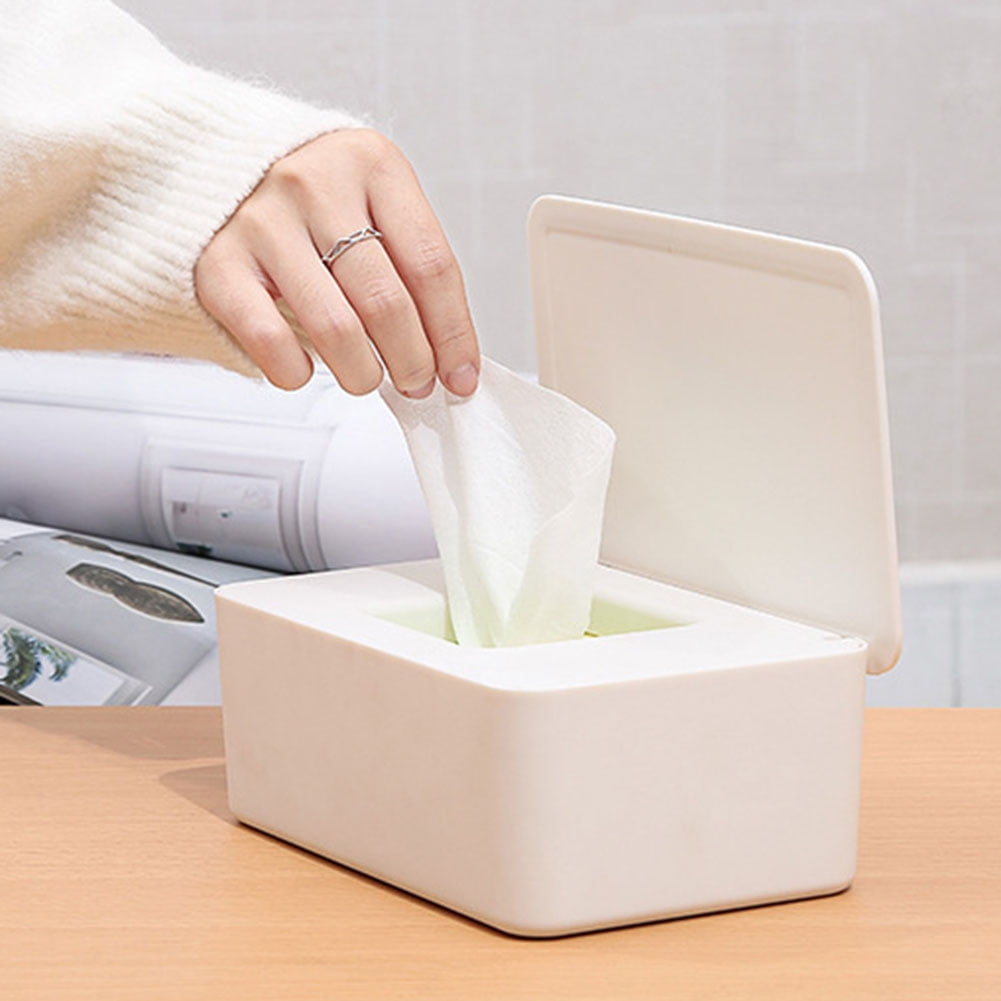 Household Dustproof Wet Wipe Storage Box Paper Tissue Storage Organizer ...