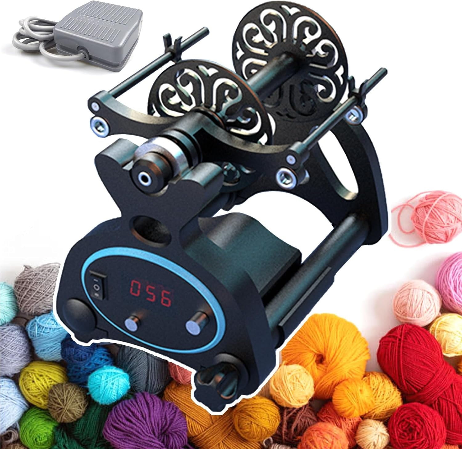Household Electric Spinning Wheel with 4pcs Spools,Forward & Reverse ...