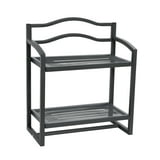 Household Essentials 2-Tier Metal Wall Mount Bathroom Storage Rack ...