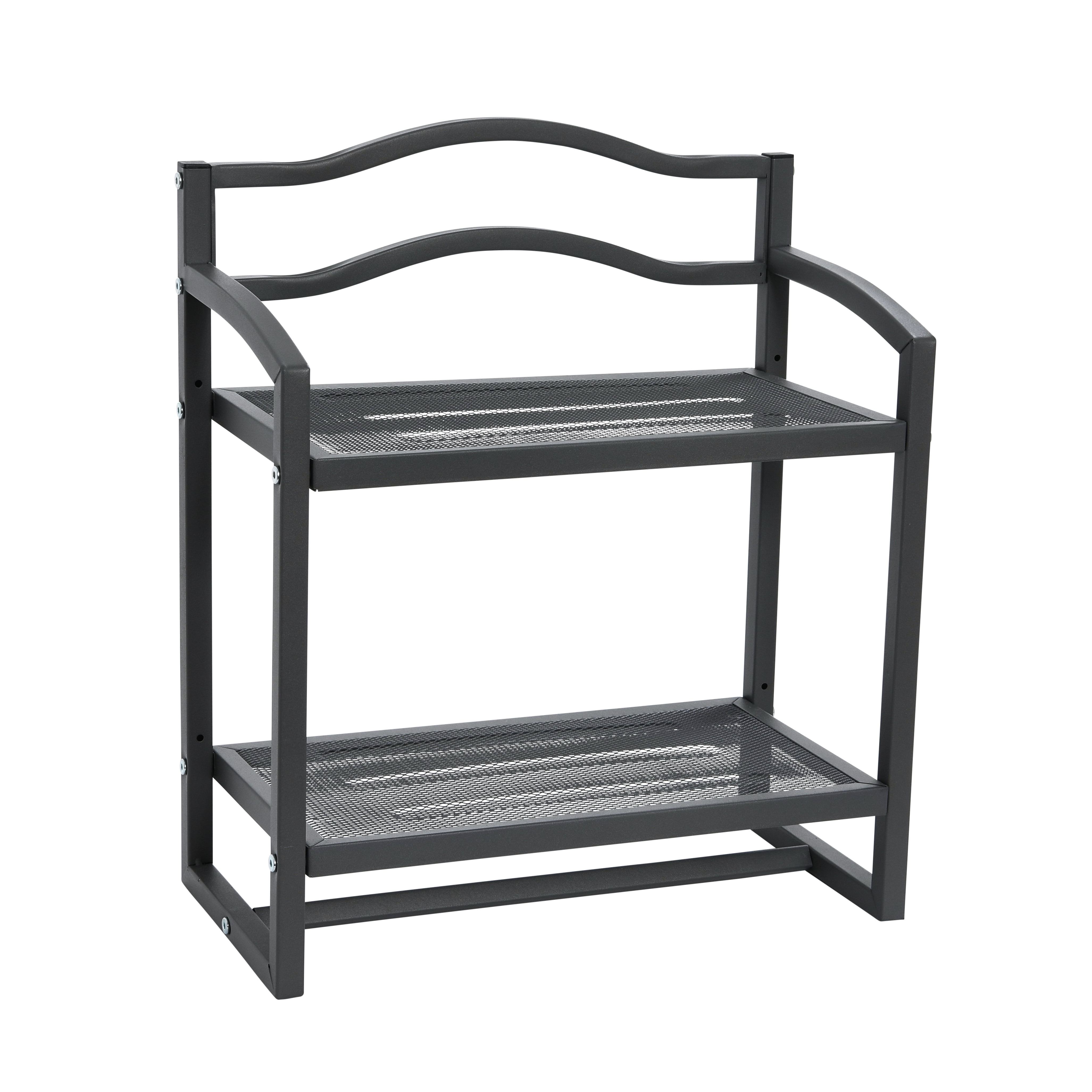 Household Essentials 2-Tier Metal Wall Mount Bathroom Storage Rack ...