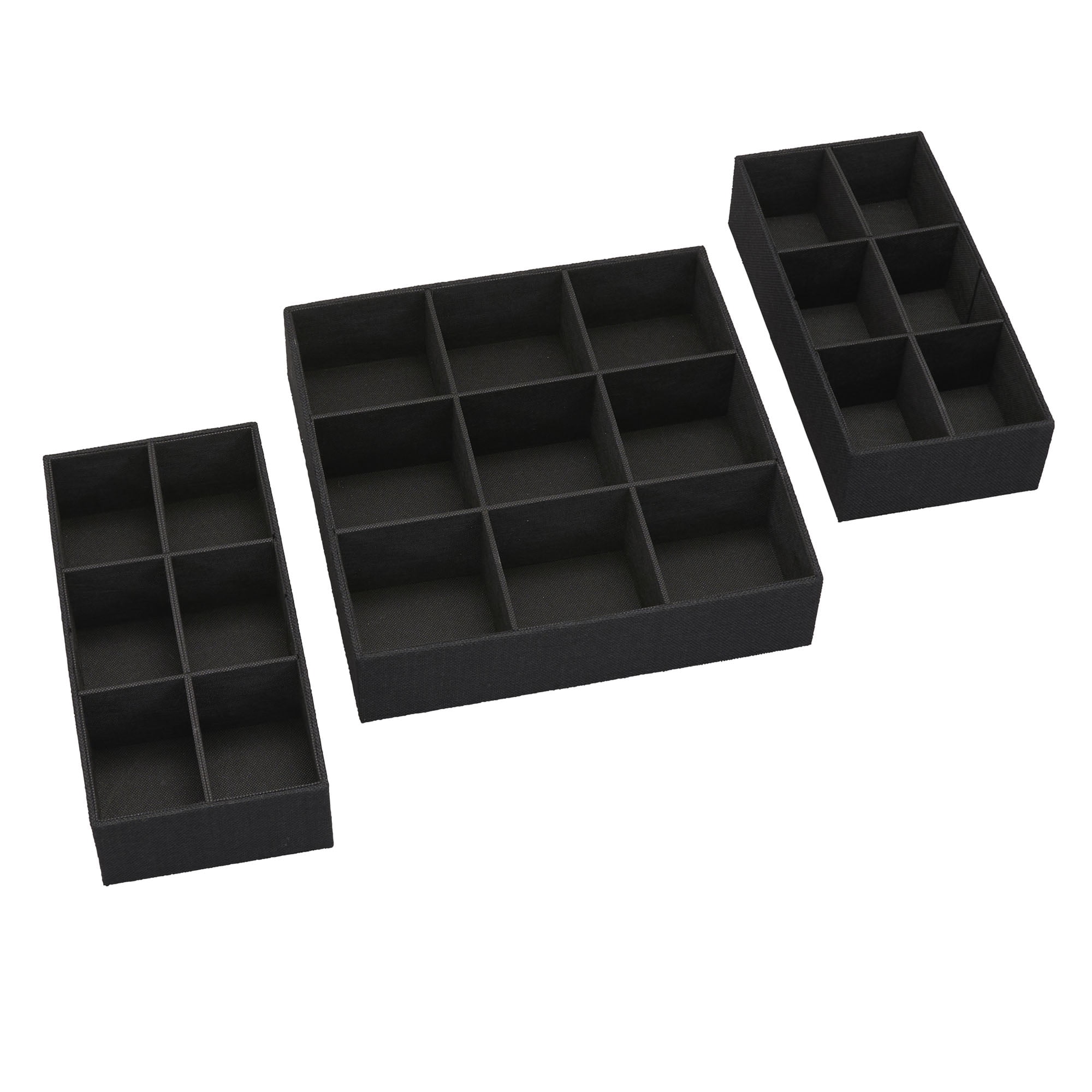 Household Essentials 3 Piece Drawer Organizers Starter Set, Large Tray ...