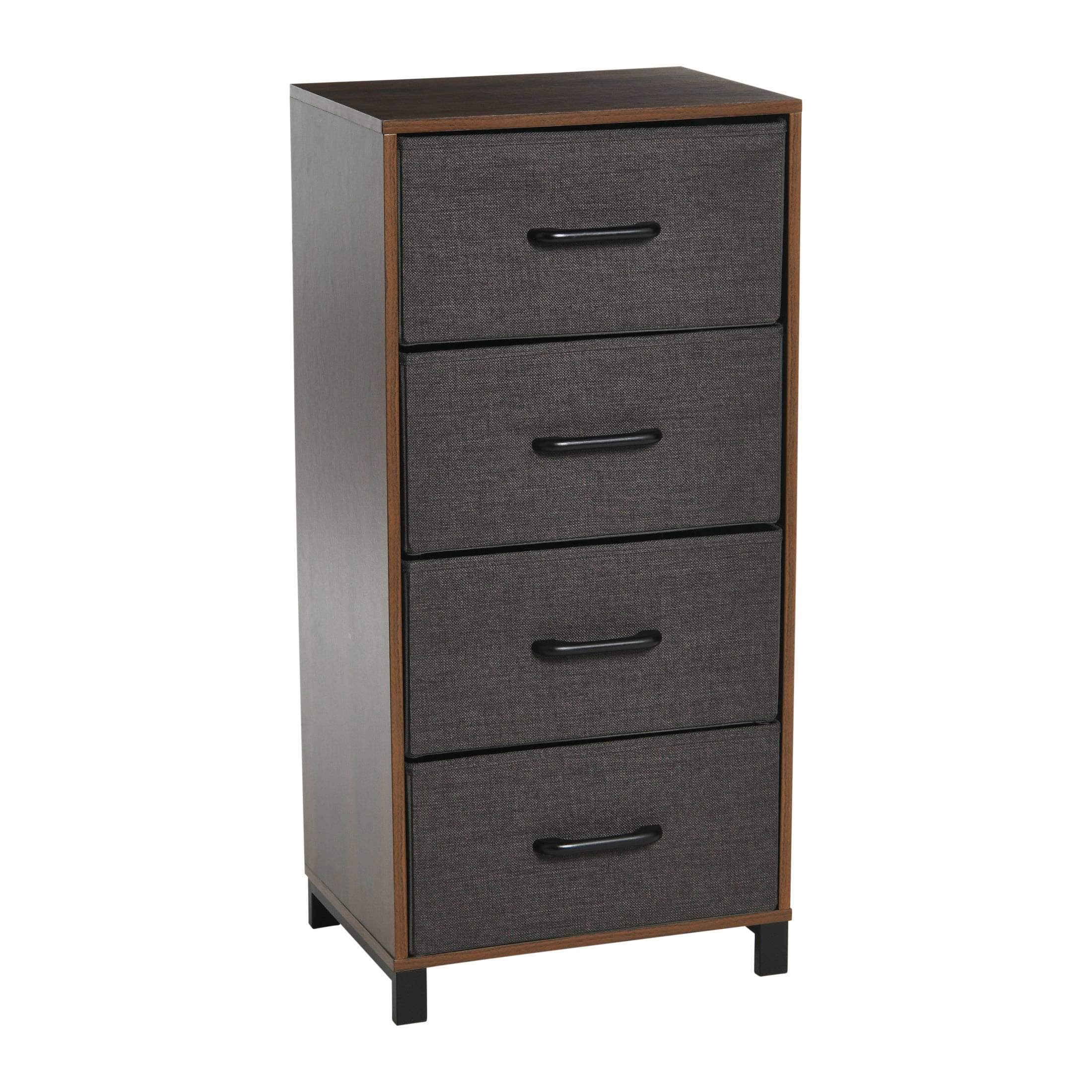 Household Essentials 4 Drawer Dresser, Narrow Storage Chest, Multi ...