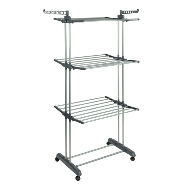 Household Essentials 4 Tier Stainless Steel Laundry Drying Rack with ...