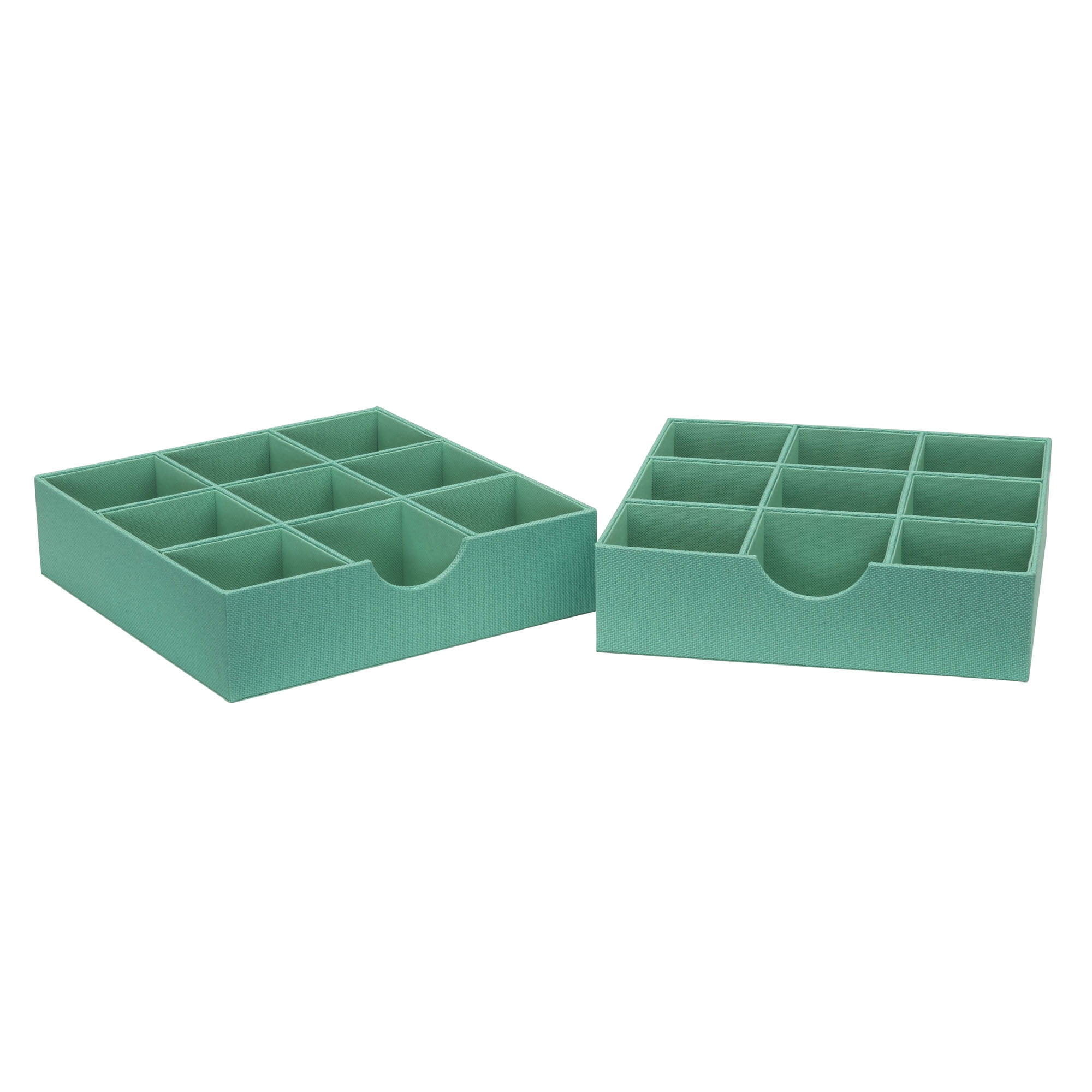Household Essentials 9-Compartment Drawer Organizers, Pack of 2, Sturdy ...