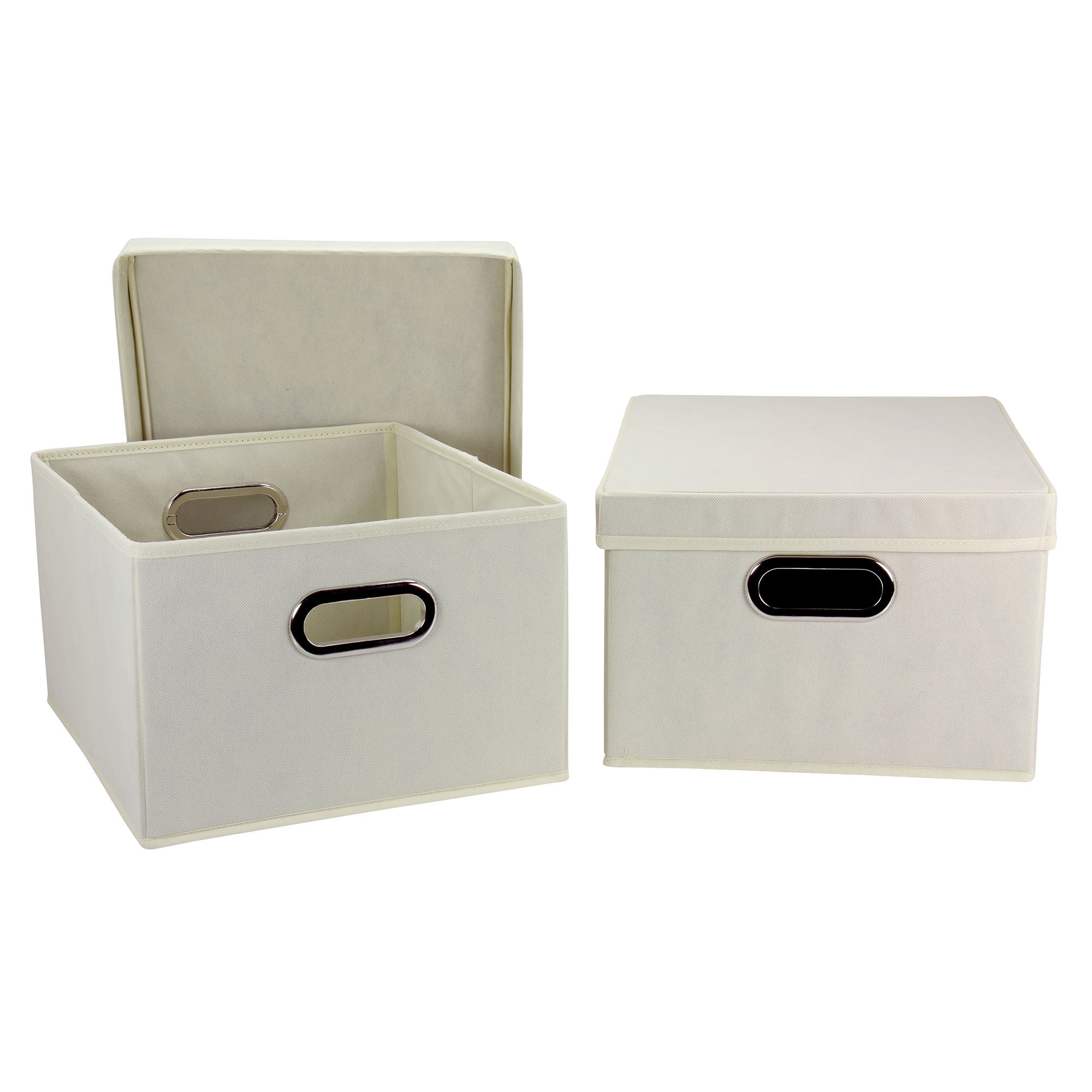 Household Essentials Collapsible Box with Lid and Built-In Grommet ...